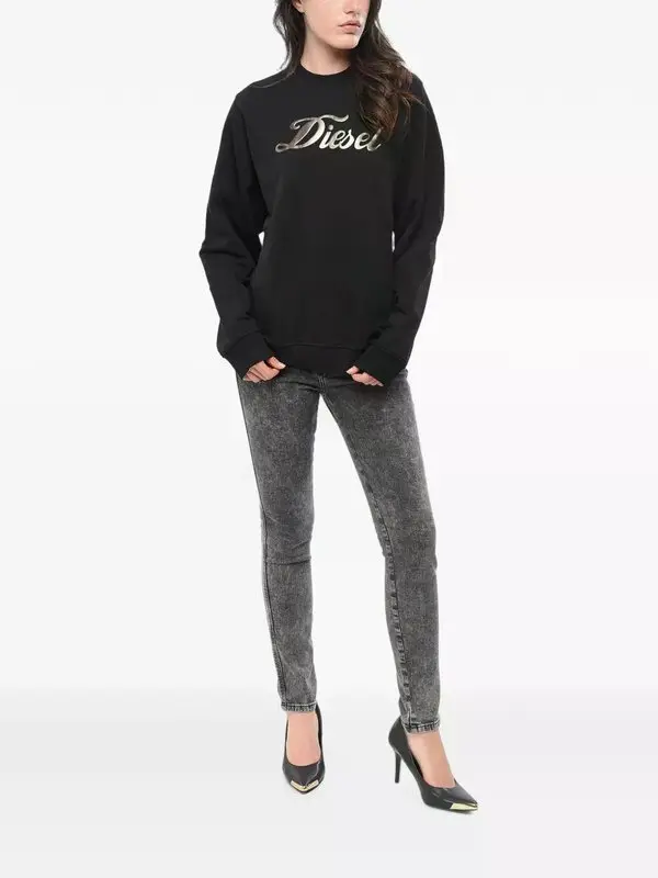 DIESEL® Logo-print Brushed Sweatshirt