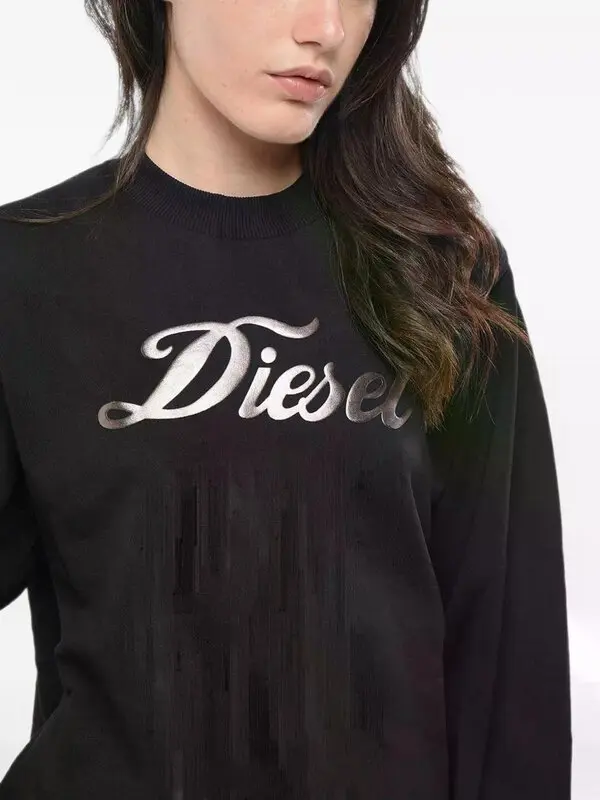 DIESEL® Logo-print Brushed Sweatshirt