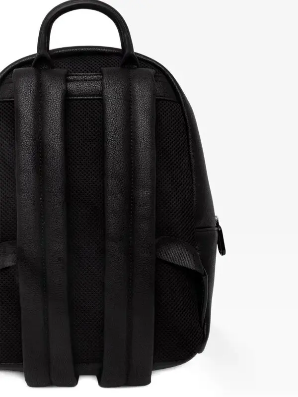 Karl Lagerfeld Logo-plaque Pebbled-effect Backpack - Black