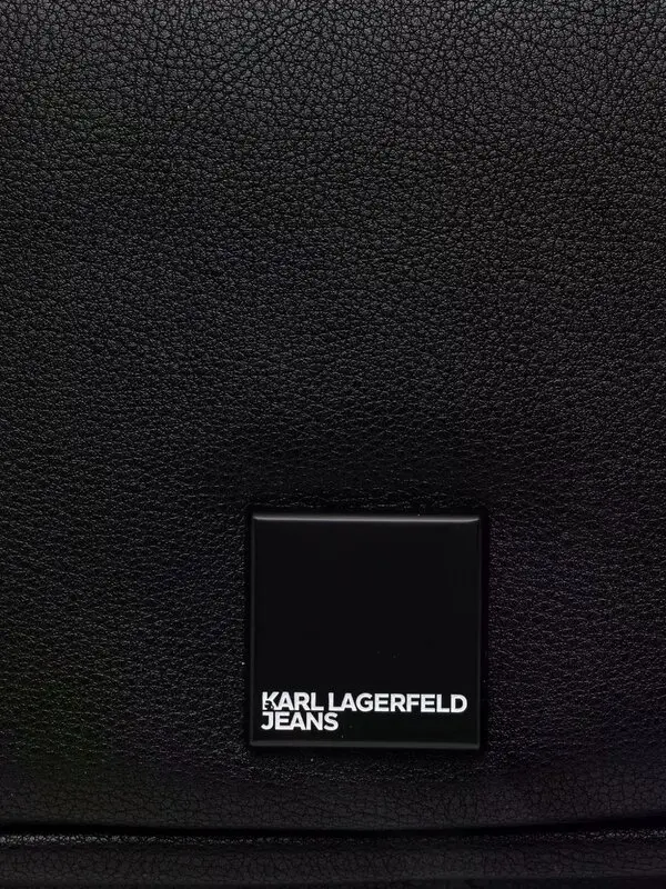 Karl Lagerfeld Logo-plaque Pebbled-effect Backpack