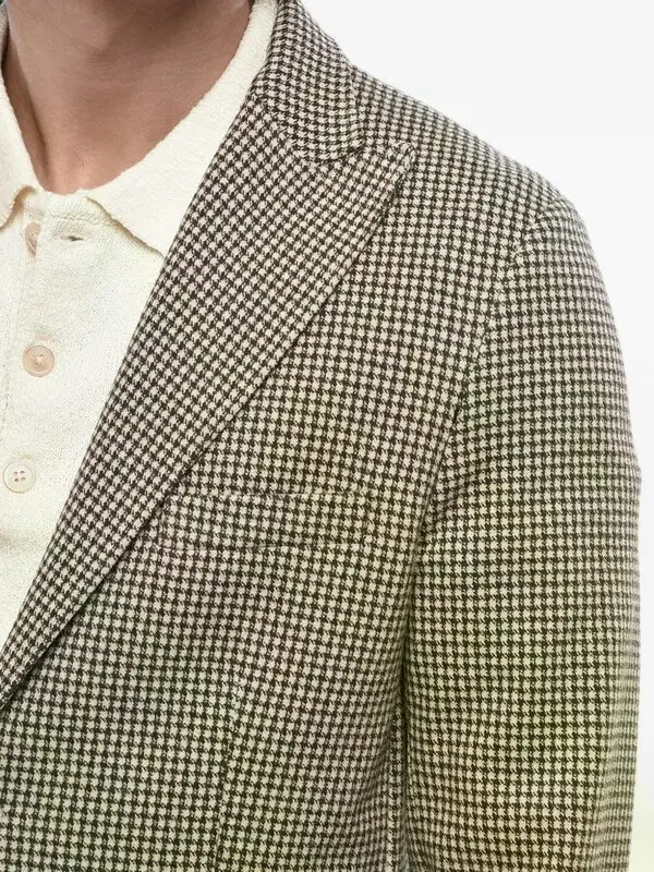 PAOLO PECORA Houndstooth Single-breasted Blazer