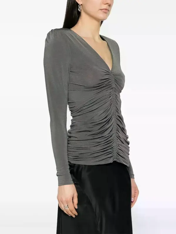 Givenchy Ruched Long-sleeve Top