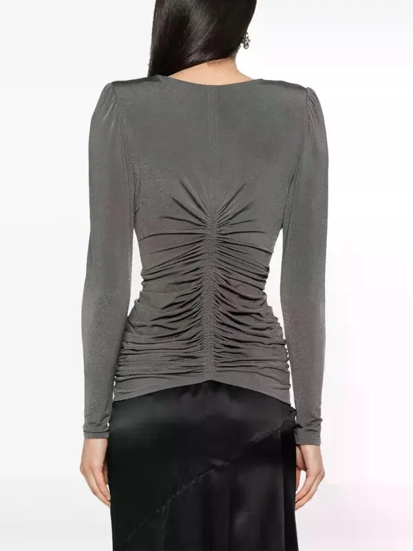 Givenchy Ruched Long-sleeve Top