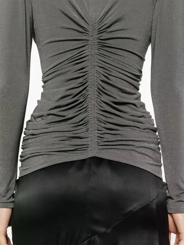 Givenchy Ruched Long-sleeve Top