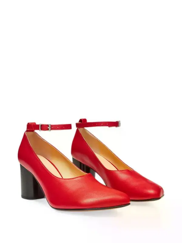 NICCOLO PASQUALETTI Obliqua Block-heel Pumps - Red