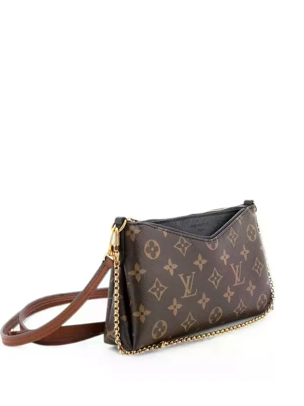 LOUIS VUITTON Pallas Monogram Canvas With Leather Clutch Bag