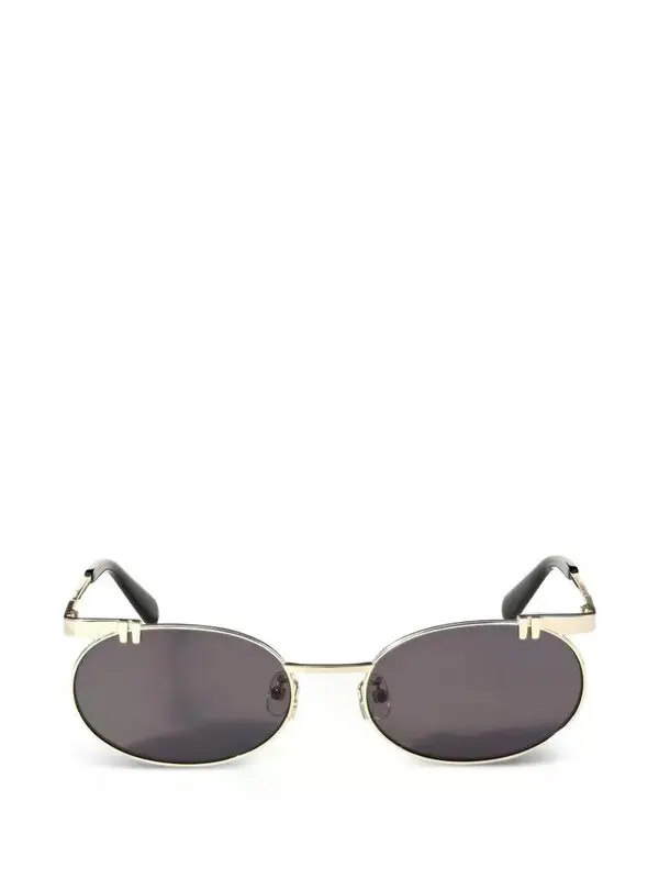 Off-White Round-frame Sunglasses - Gold