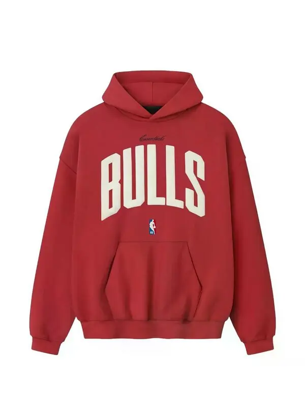 Fear Of God Essentials Bulls Logo-print Hoodie - Red
