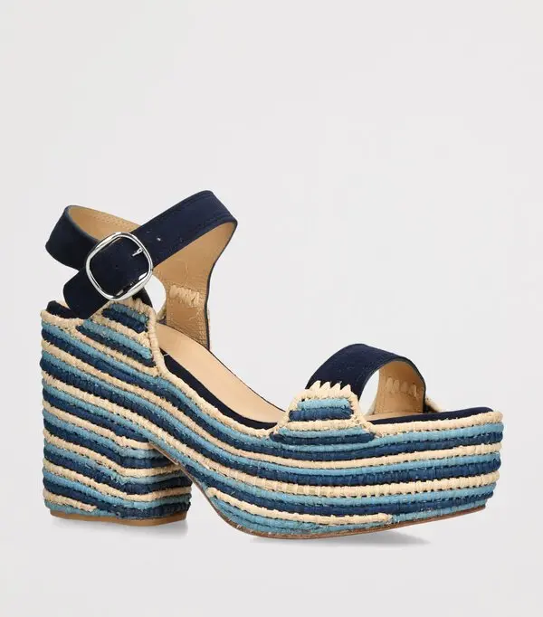 Gabriela Hearst Raffia Sardis Platform Sandals 110