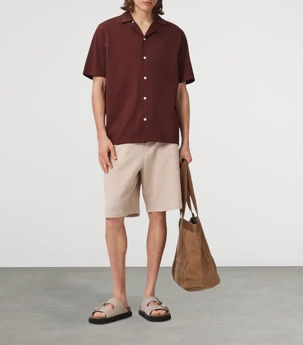 ALLSAINTS Organic Cotton Hudson Shirt - Red