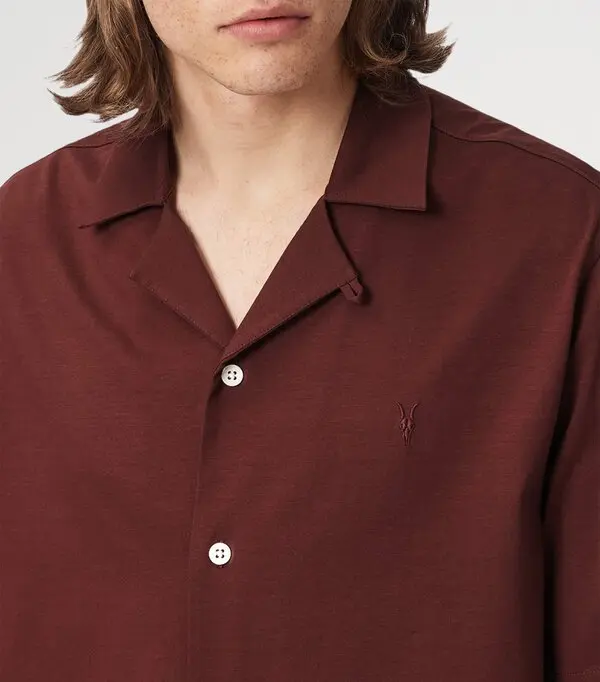 ALLSAINTS Organic Cotton Hudson Shirt - Red