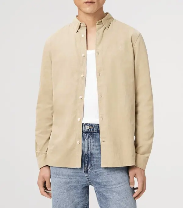 ALLSAINTS Cotton Corduroy Birchwood Shirt - Brown