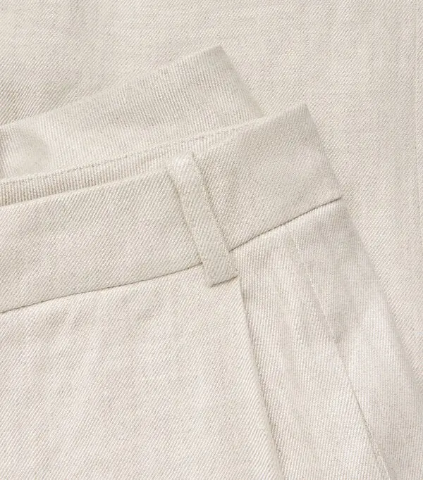 TOCCIN Linen-blend Elowen Trousers With Bow-tie Ankle Detail