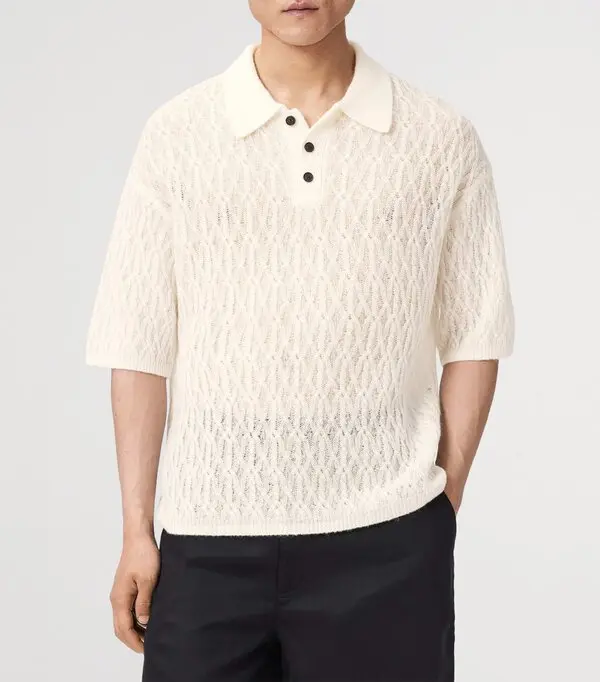 ALLSAINTS Wool-blend Cyclone Polo Shirt