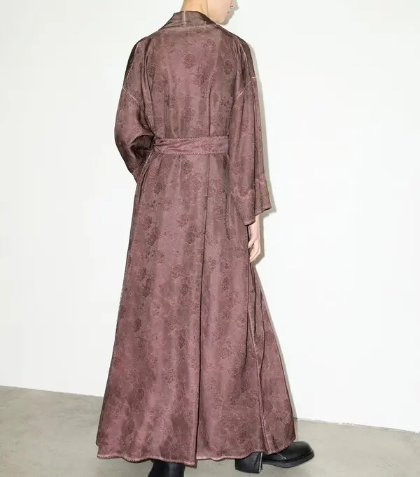Max & Co. Satin Floral Belted Coat