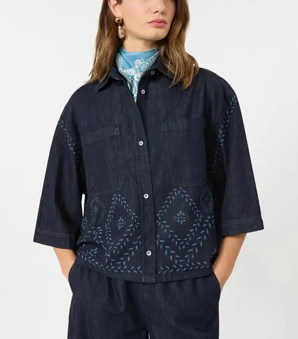 Max Mara Alare Denim Shirt - Navy