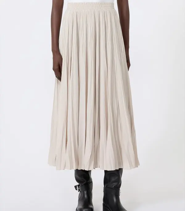 Max Mara Pleated A-line Maxi Skirt