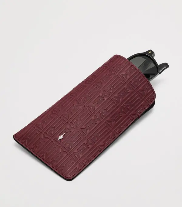 JACQUES MARIE MAGE Leather Circa Sunglasses Slip Case