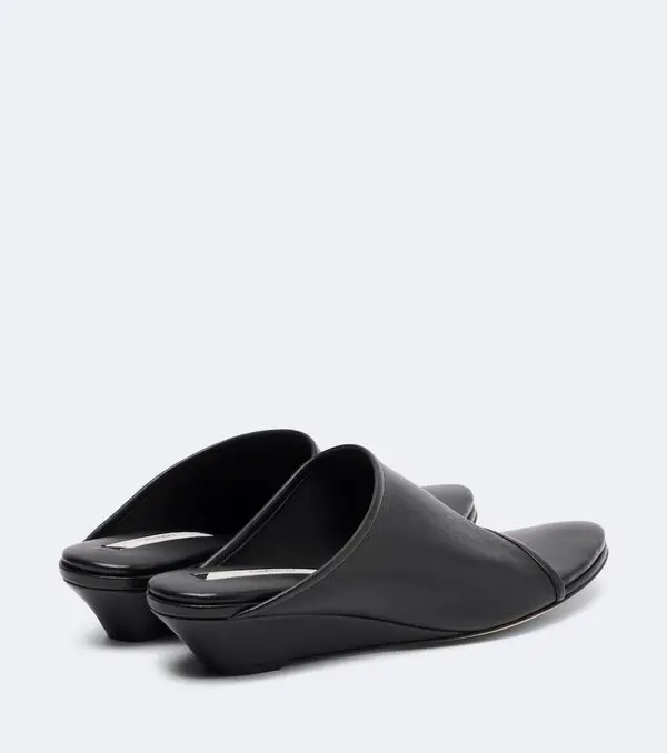 CHRISTEN Stretch Leather Wedge Mules