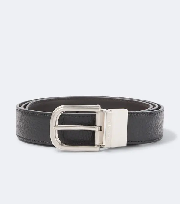 LARDINI Leather Belt - Black