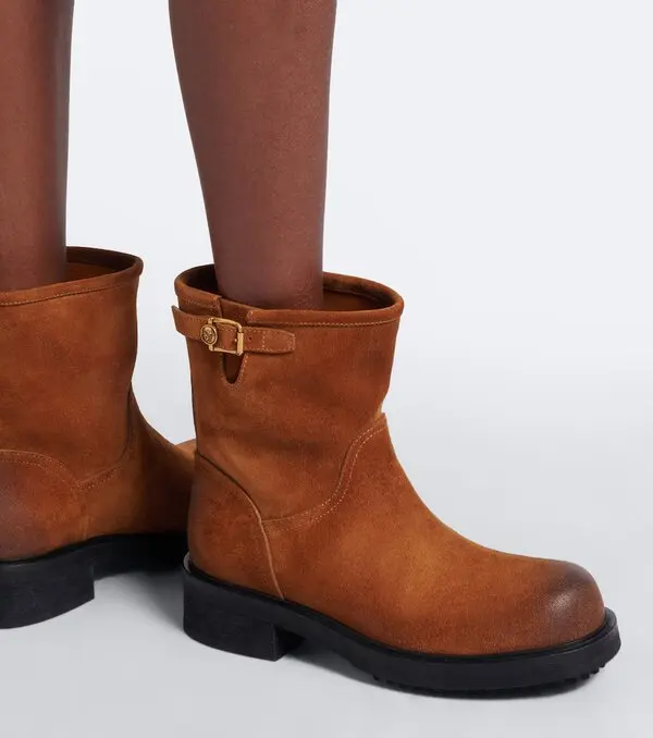 Versace Suede Ankle Boots