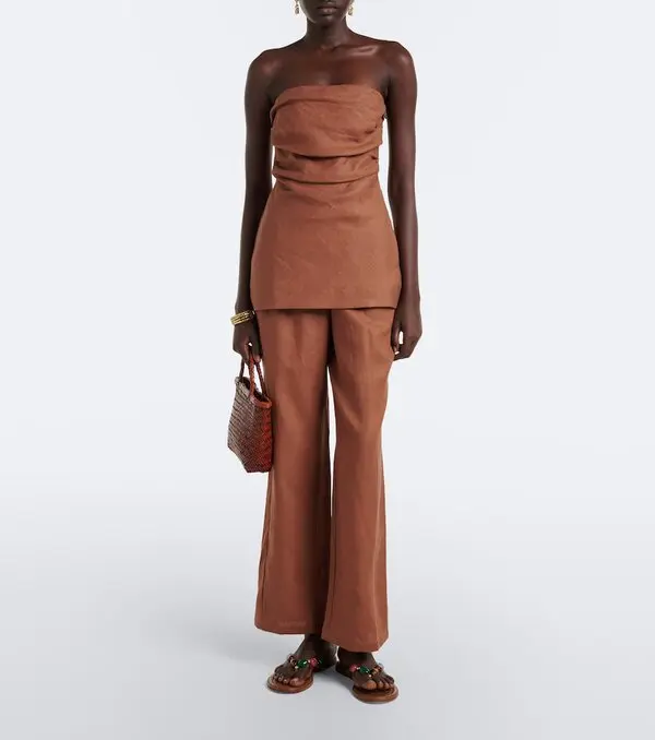 Faithfull The Brand Salina Linen Top
