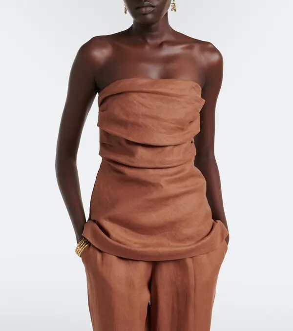 Faithfull The Brand Salina Linen Top