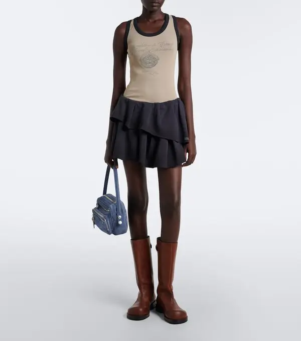 Acne Studios Printed Ribbed-knit Tank Top
