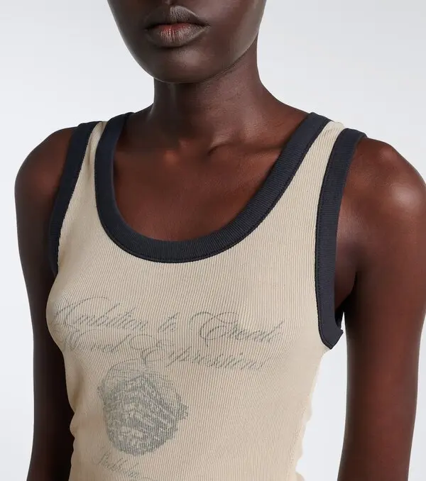 Acne Studios Printed Ribbed-knit Tank Top