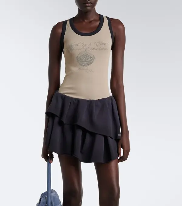 Acne Studios Printed Ribbed-knit Tank Top
