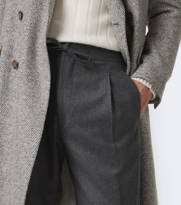 LARDINI Wool And Cashmere Slim Pants