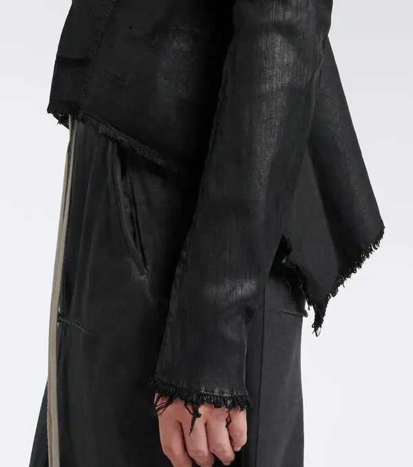 Rick Owens Naska Gary Cotton-blend Denim Jacket - Black