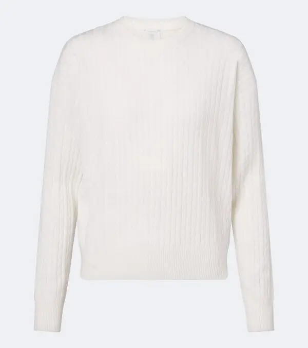 Eleventy Cable-knit Cashmere Sweater - White