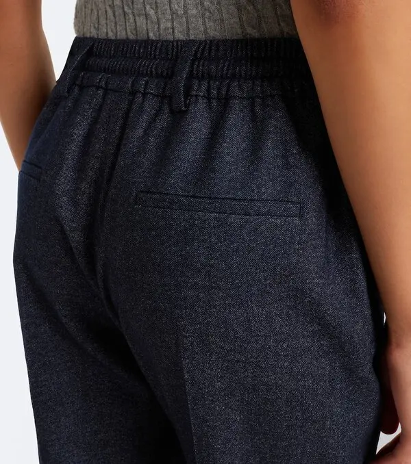 Eleventy Wool-blend Tapered Pants