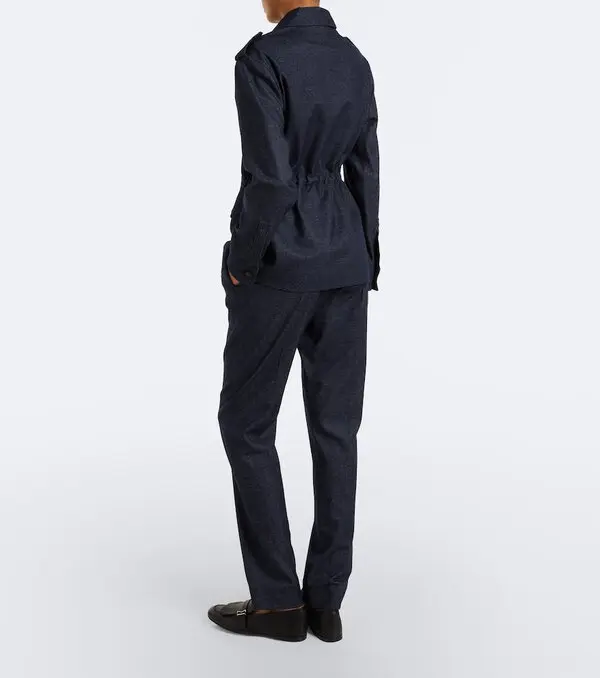 Eleventy Wool-blend Tapered Pants