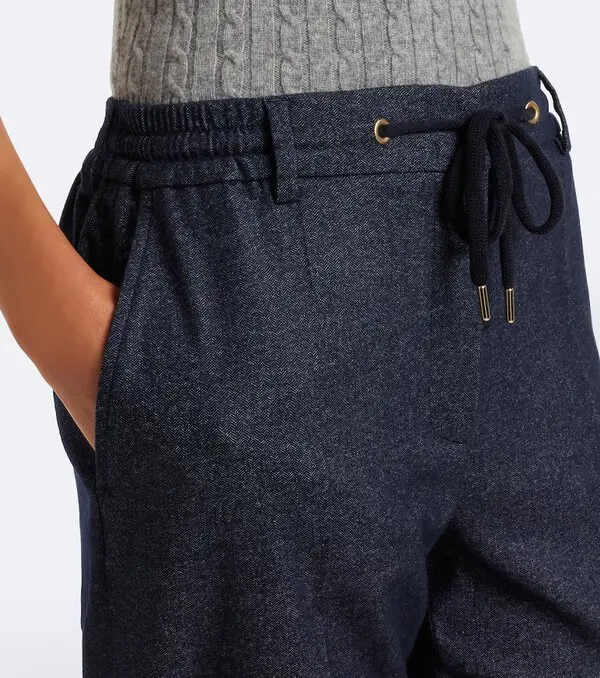 Eleventy Wool-blend Tapered Pants
