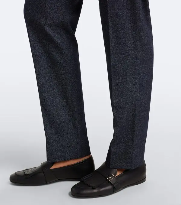 Eleventy Wool-blend Tapered Pants