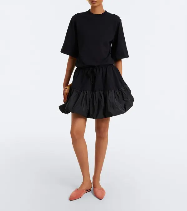 PATOU Faille-trimmed Cotton Minidress