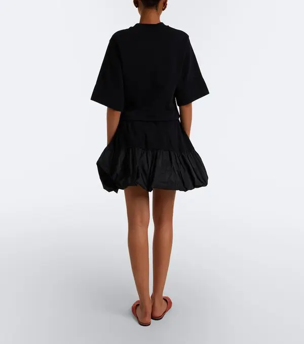 PATOU Faille-trimmed Cotton Minidress