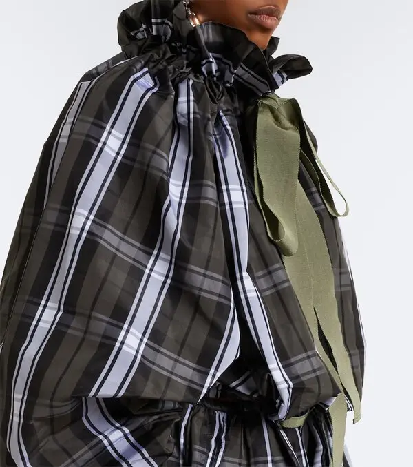 PATOU Bow-detail Checked Top