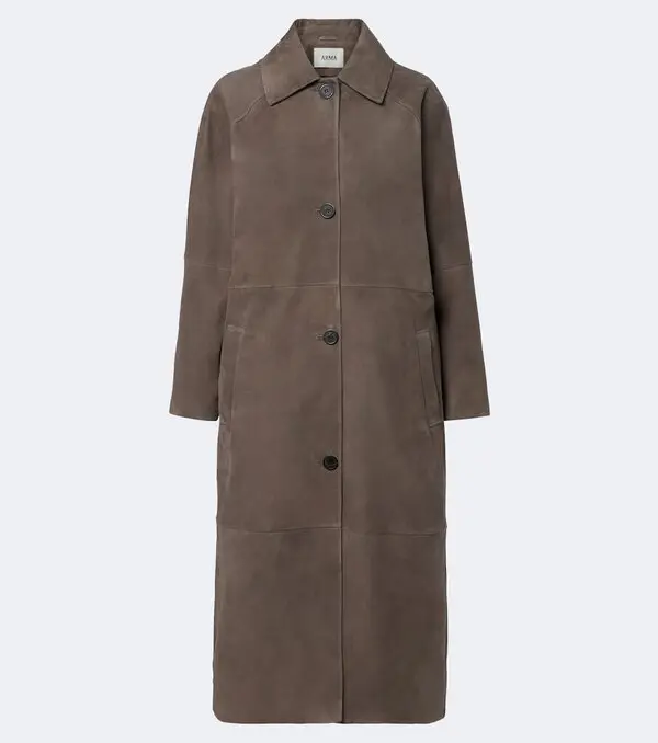 ARMA Judy Suede Coat - Grey