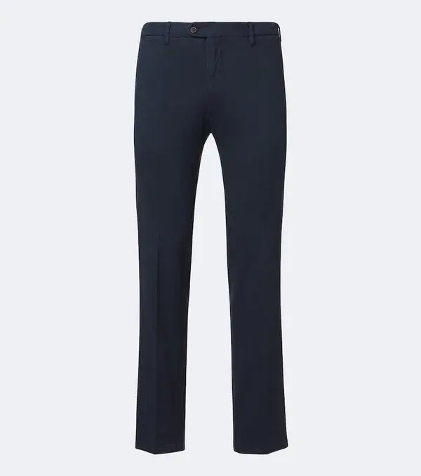 Fedeli Cotton-blend Chinos - Blue
