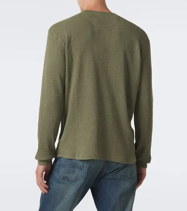 Ralph Lauren Waffle-knit Cotton Henley Shirt