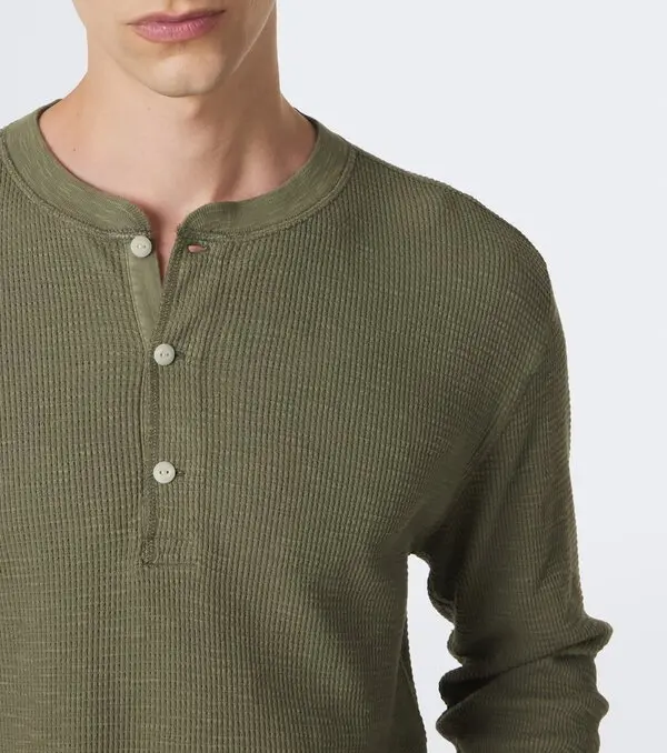 Ralph Lauren Waffle-knit Cotton Henley Shirt