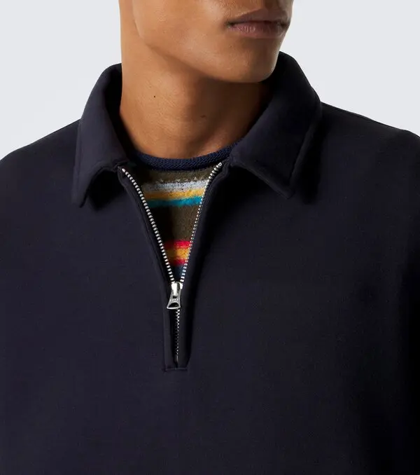 Sacai Cotton-blend Polo Sweatshirt