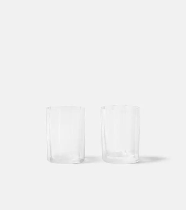NASONMORETTI Dodeca Set Of 2 Glass Tumblers - Transparent