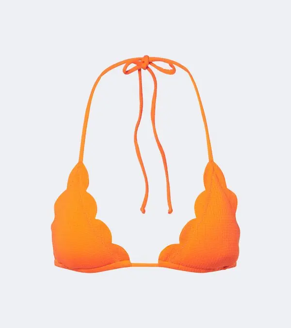 Marysia Broadway Scalloped Bikini Top - Orange
