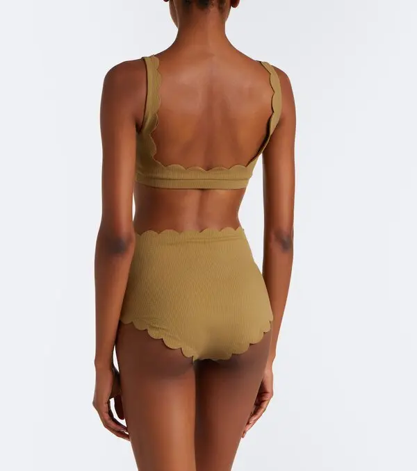 Marysia Mini Palm Springs Scalloped Bikini Top - Beige