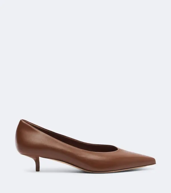 Max Mara Pointed Toe Leather Pumps