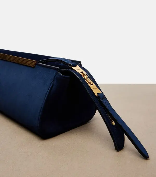 Khaite Donna Suede Clutch
